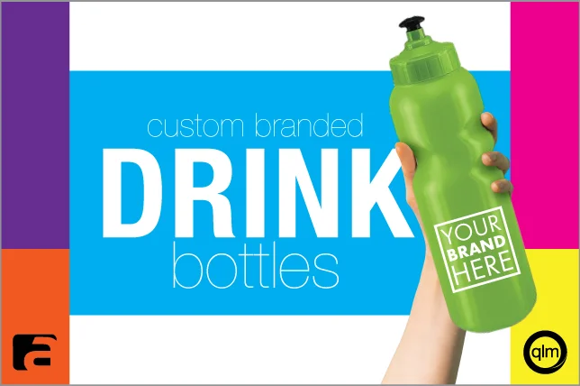 Custom branded drink bottles - QLM Group